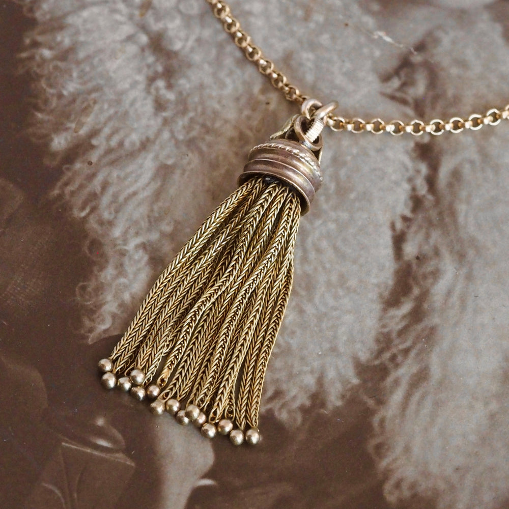 Antique Victorian Gold Tassel Pendant
